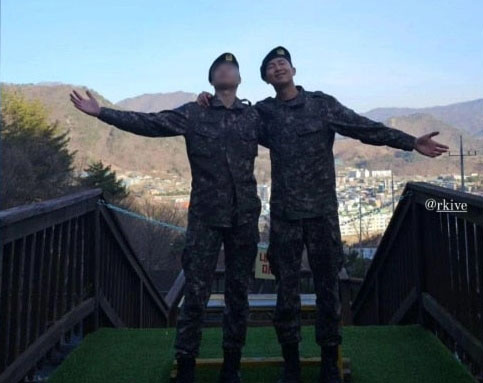 BTS RM Shares Captivating Military Uniform Photo with Fellow Soldier