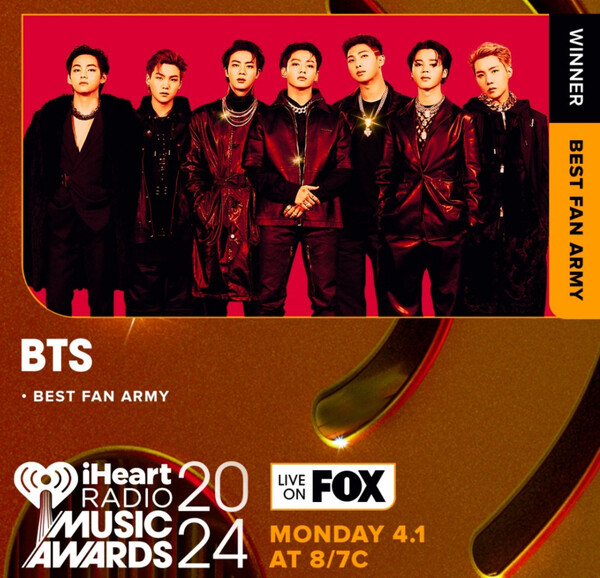 BTS Bags Seventh Straight Win at 2024 iHeartRadio Music Awards