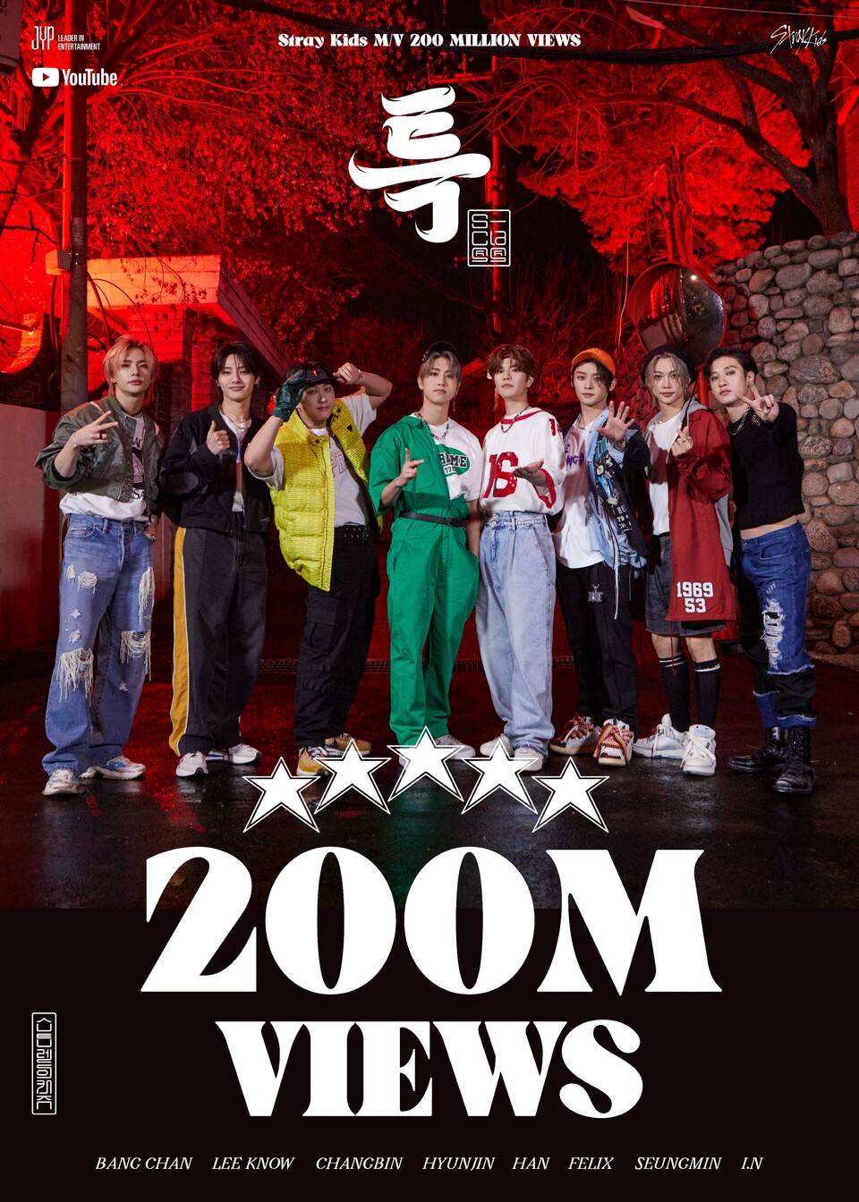 Stray Kids' "S-Class" MV Hits 200 Million Views on YouTube!