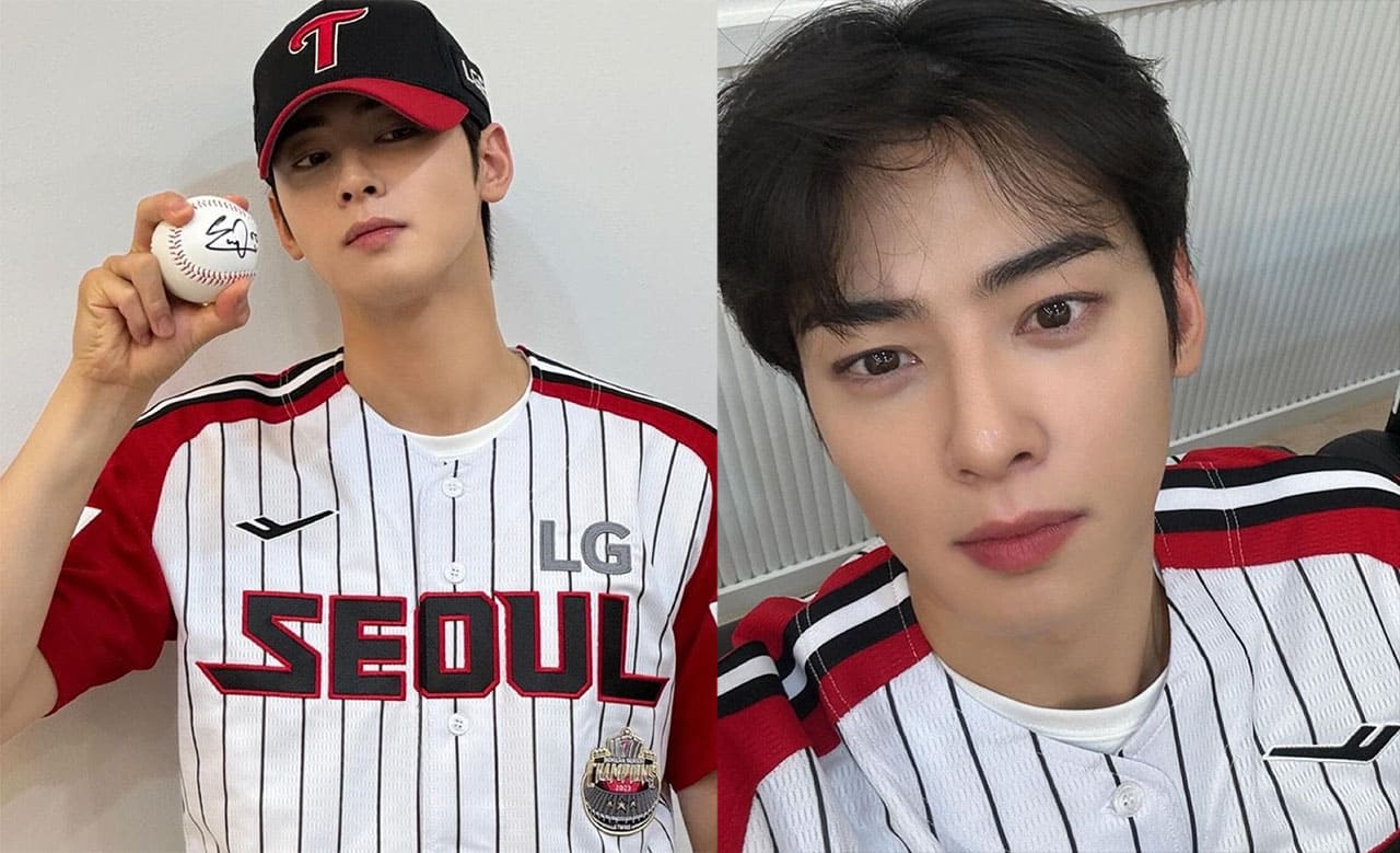 Cha Eun-woo Wins Hearts as LG Twins' 'Victory Charm' with Ceremonial Pitch