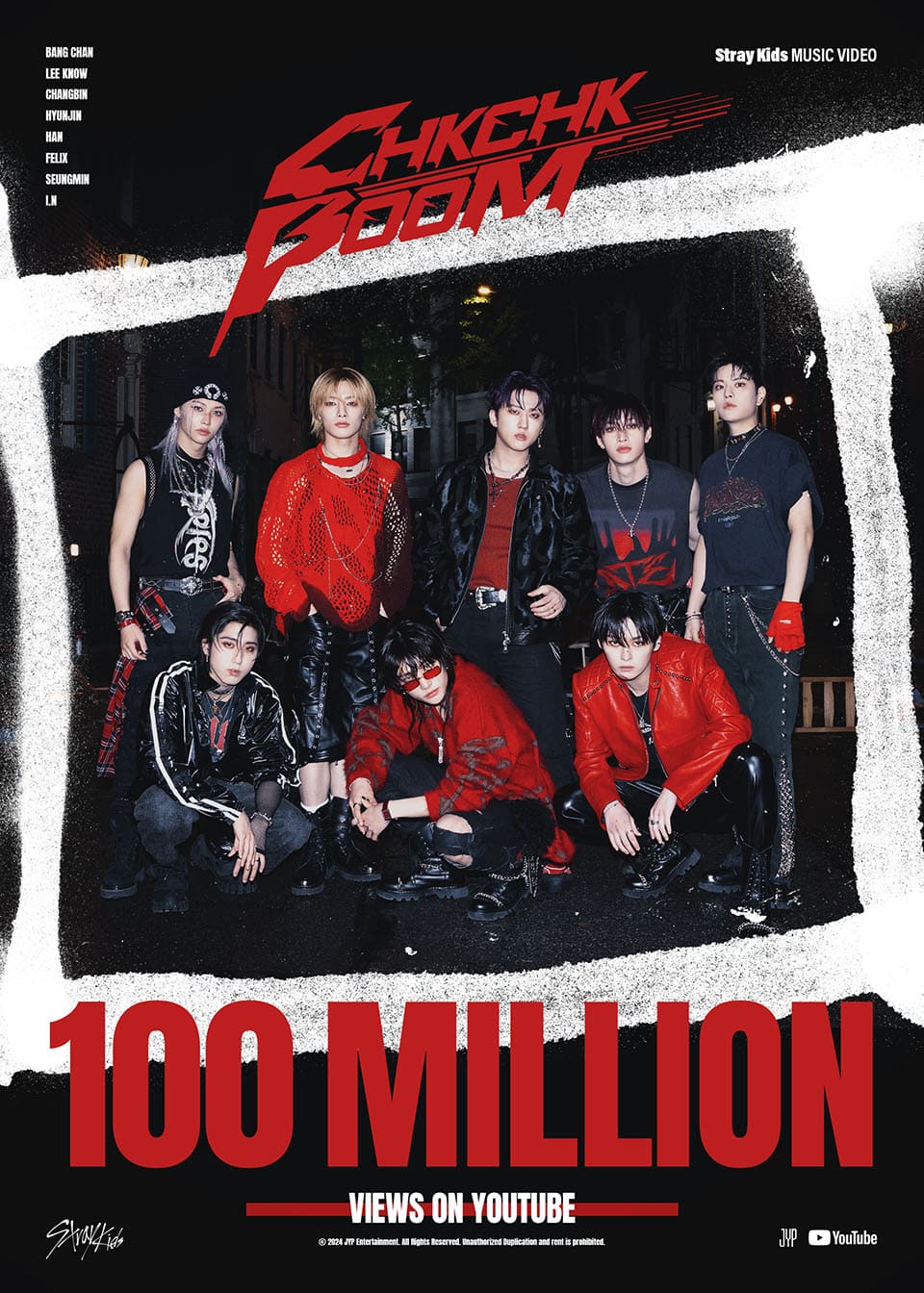 Stray Kids 'Chk Chk Boom' MV Surpasses 100 Million Views!