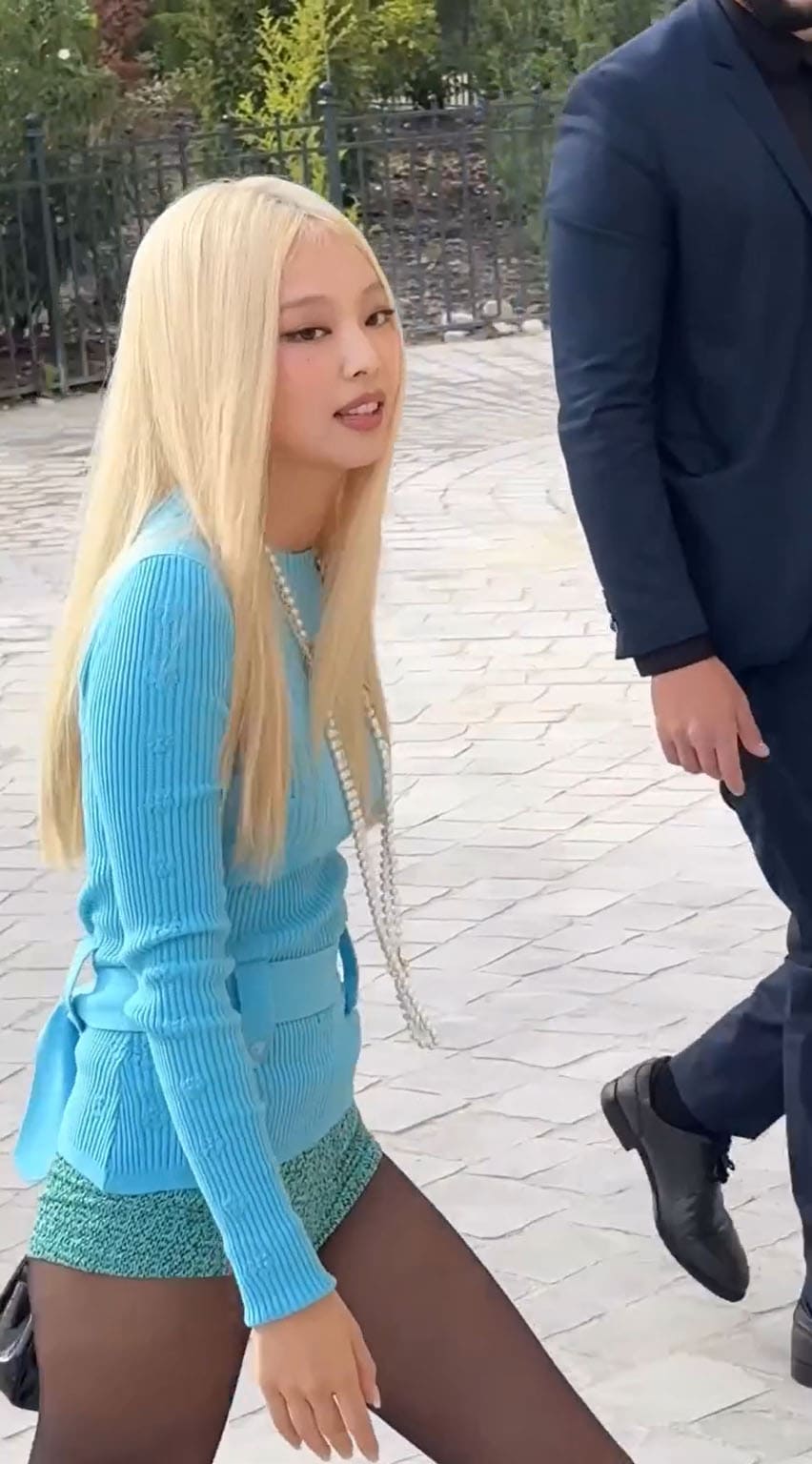 Jennie Stuns with Bold Look in Blonde Hair and Pantsless Outfit as 'Chanel Girl'