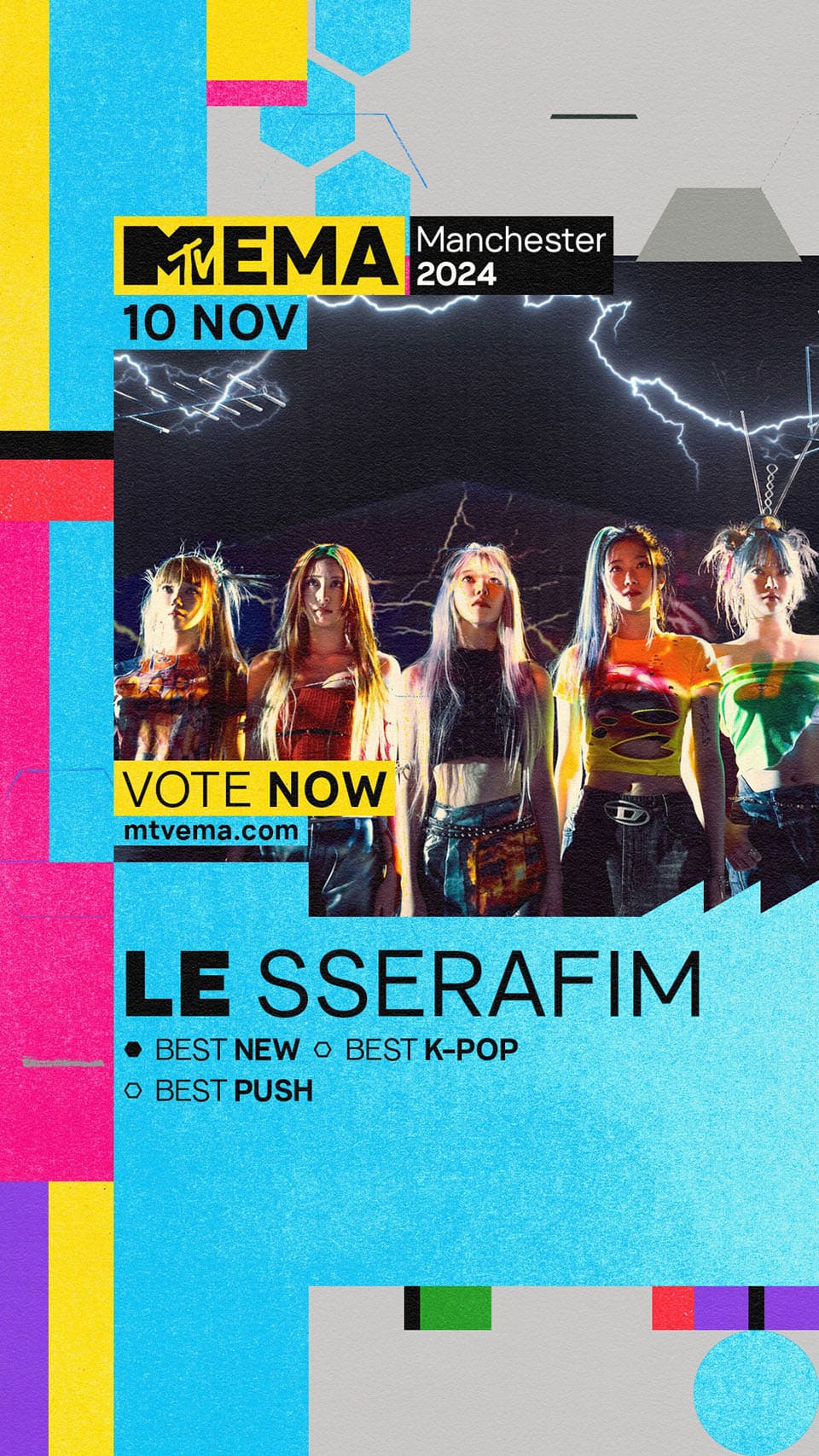 LE SSERAFIM Nominated for Three Categories at '2024 MTV EMA' and ...