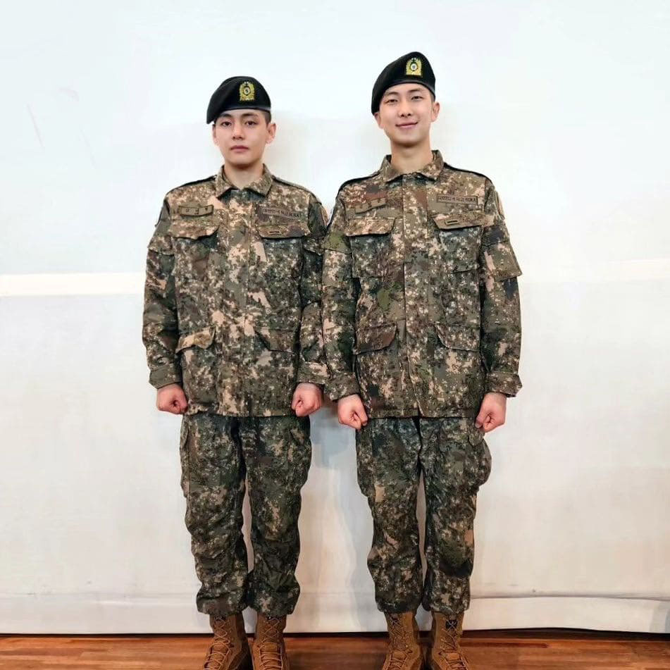 Enlisted Together, Are They Still in Sync? RM and V Upload the Same ...