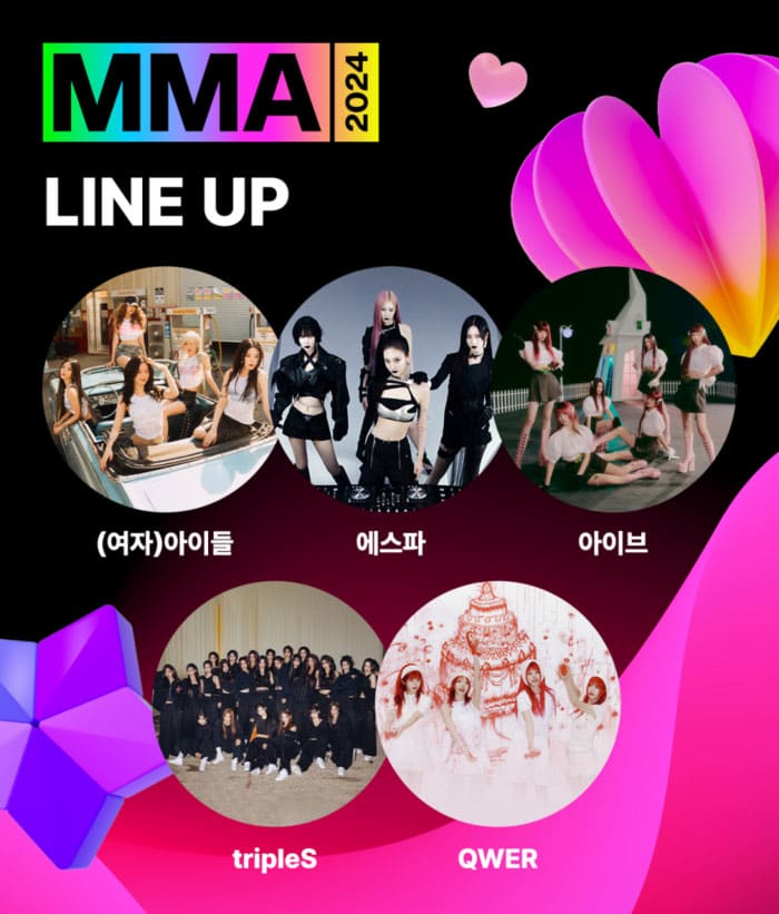 MMA 2024 Announces Second Lineup Featuring (G)I-DLE, aespa, IVE, and More