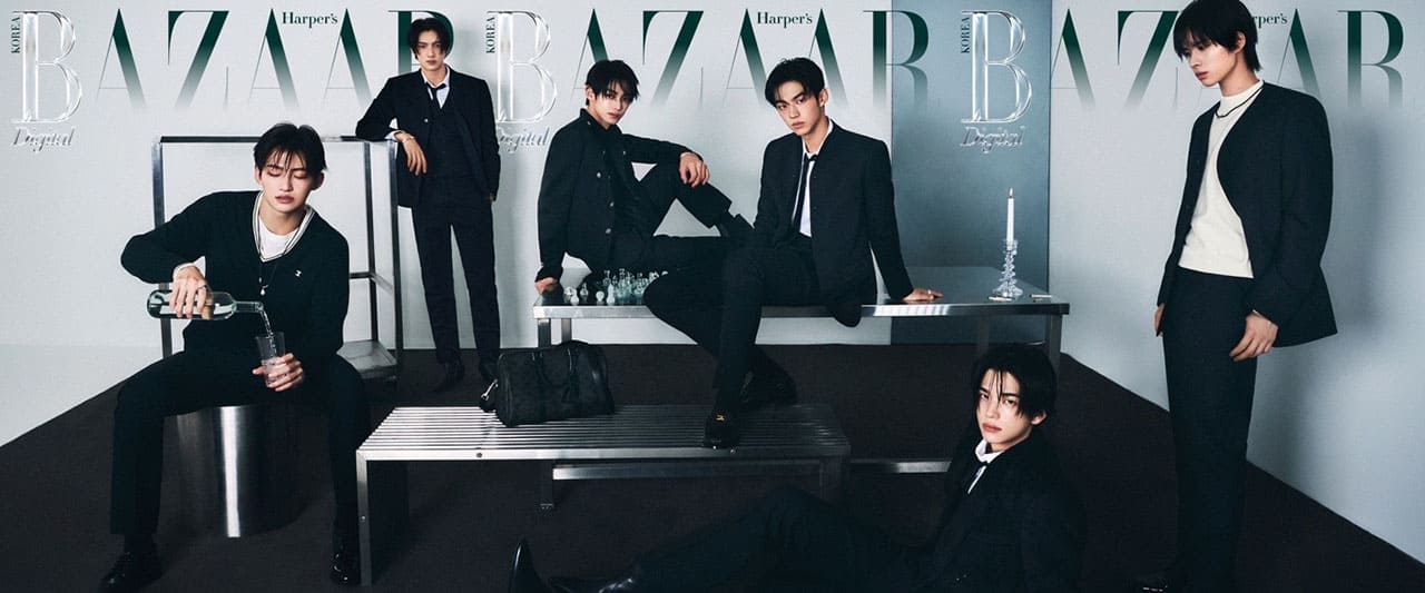 TWS Debuts First CELINE Ambassador Photoshoot on Harper's Bazaar Cover