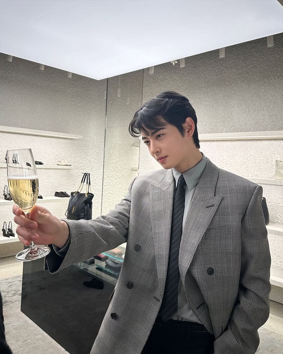 Cha Eun-woo Stuns in Classic Suit at Luxury Boutique Shoot