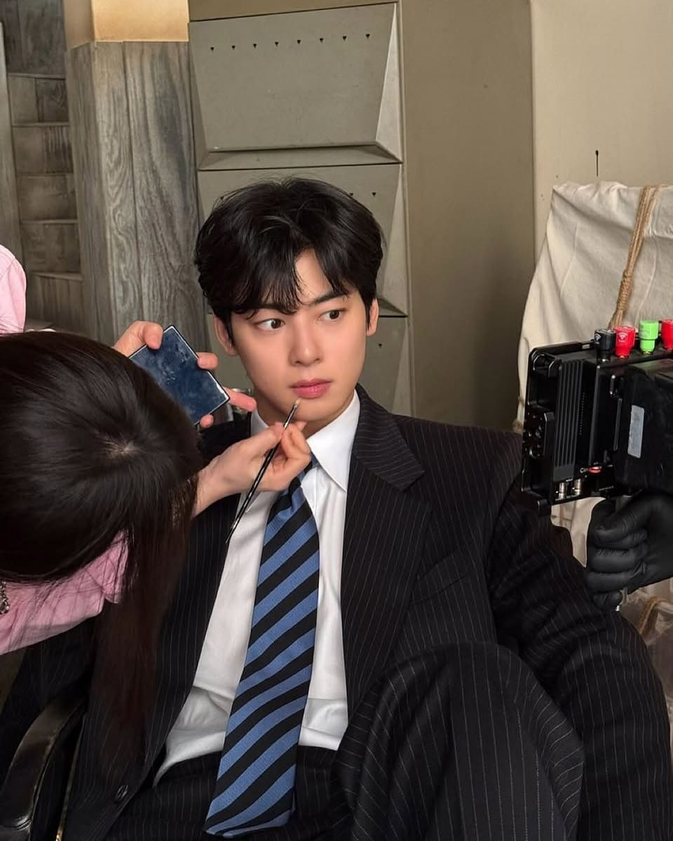 Cha Eun-woo in a Suit and Red Lips? Visual Overload!