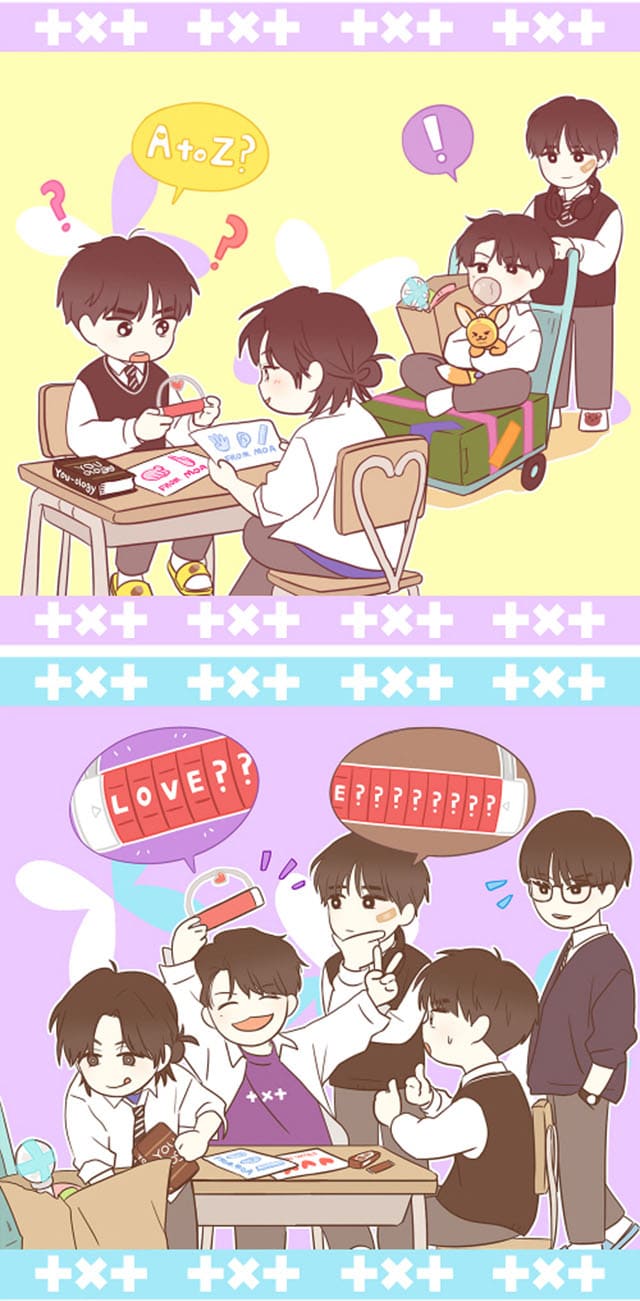 'From Reality to Webtoon' TXT Stars in a Love-Filled Comic Collab