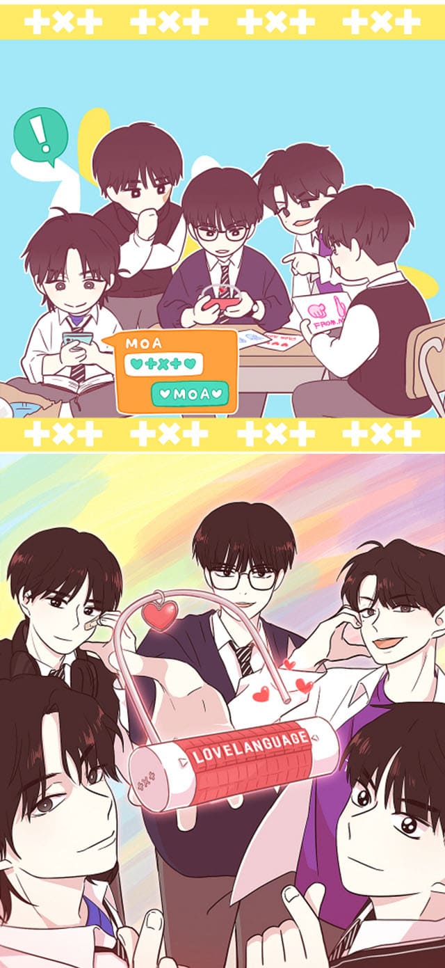 'From Reality to Webtoon' TXT Stars in a Love-Filled Comic Collab