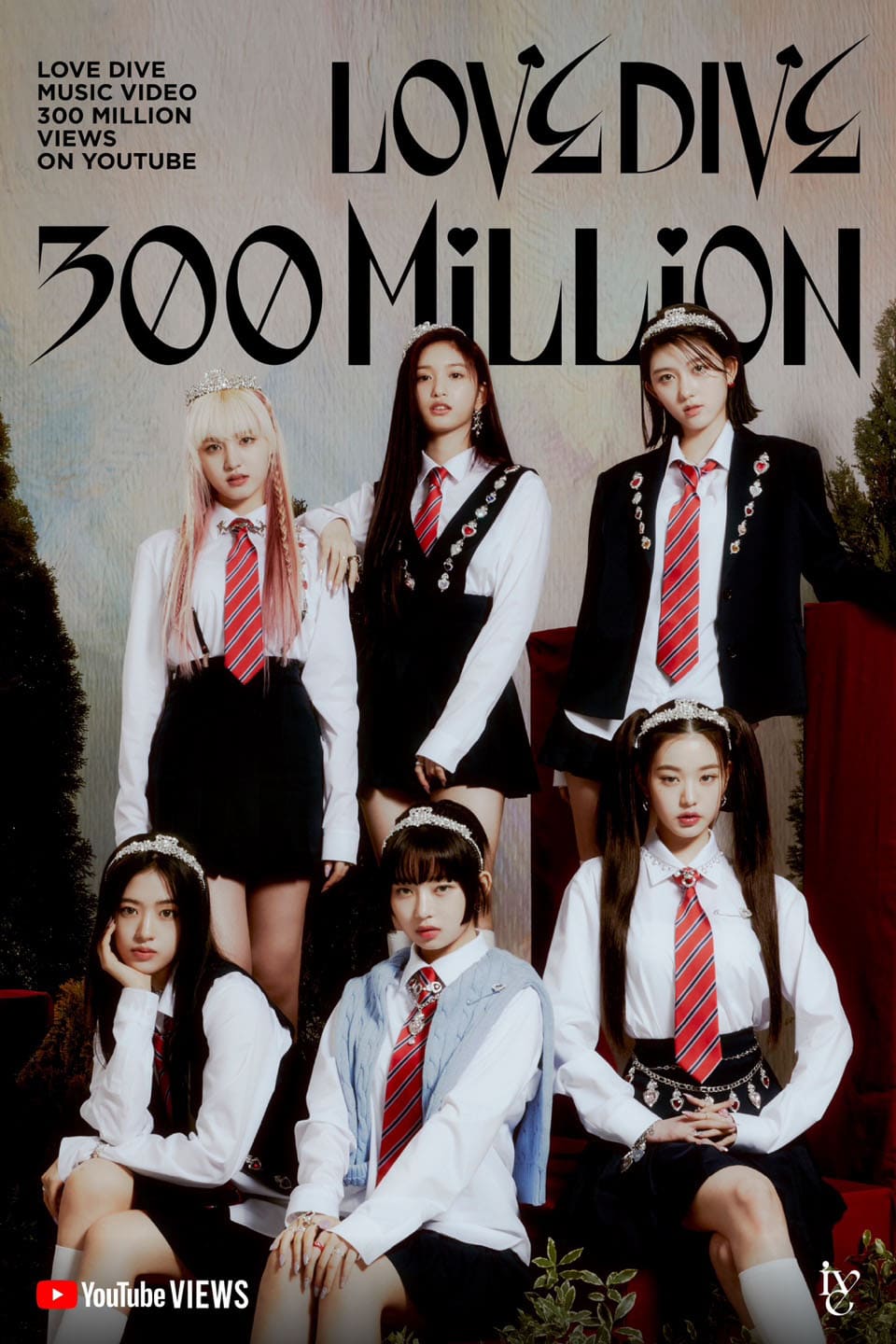 IVE ‘Love Dive’ MV Surpasses 300 Million Views… Group’s Third Time Reaching the Milestone