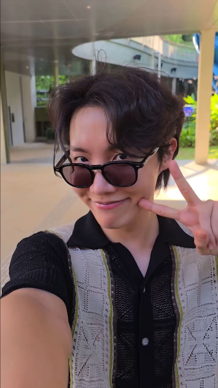 BTS J-Hope Soaks Up the Sun in Singapore with Stylish Travel Snapshots