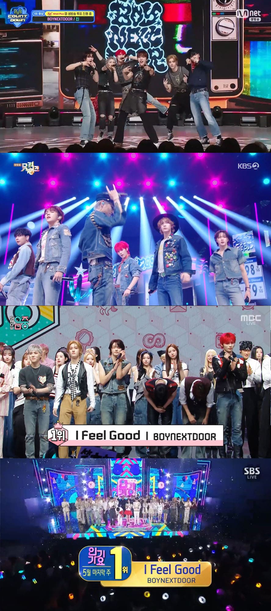 BOYNEXTDOOR Sweeps Four Music Show Wins with 'I Feel Good'