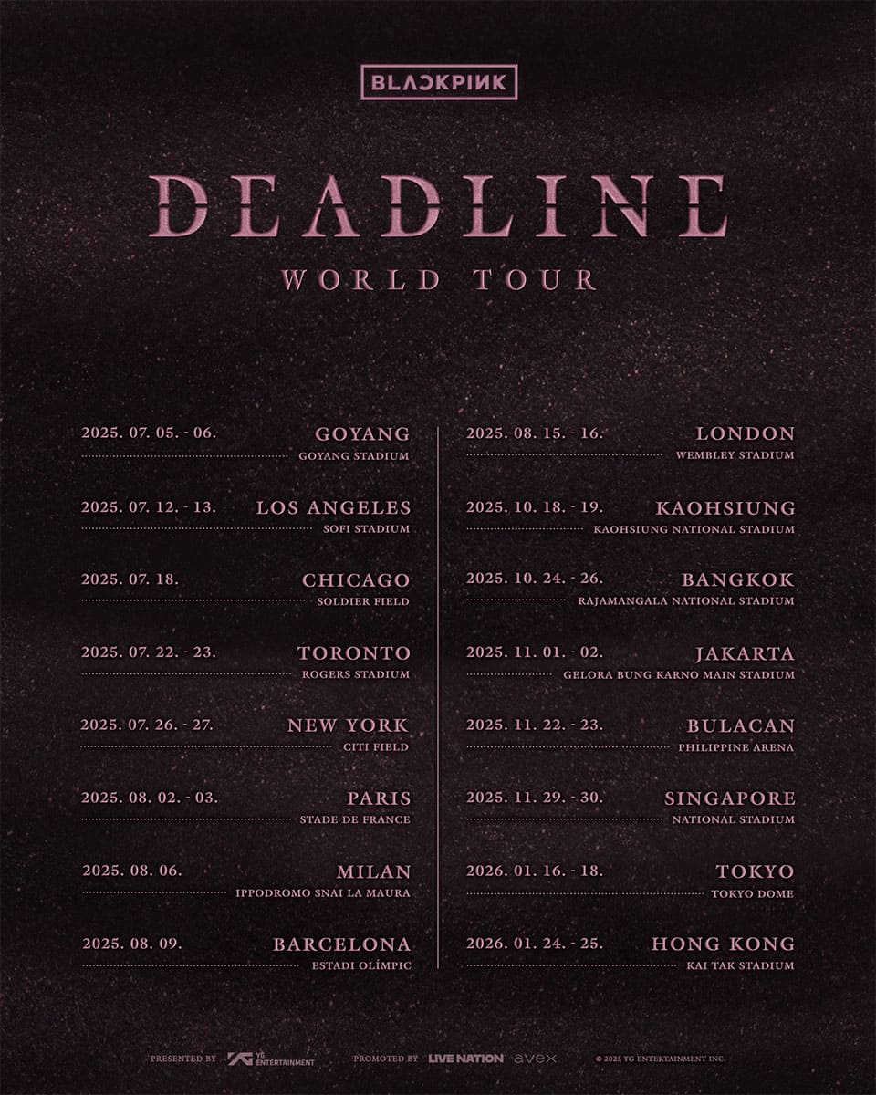 BLACKPINK Expands World Tour with New Asia Dates Ahead of Comeback