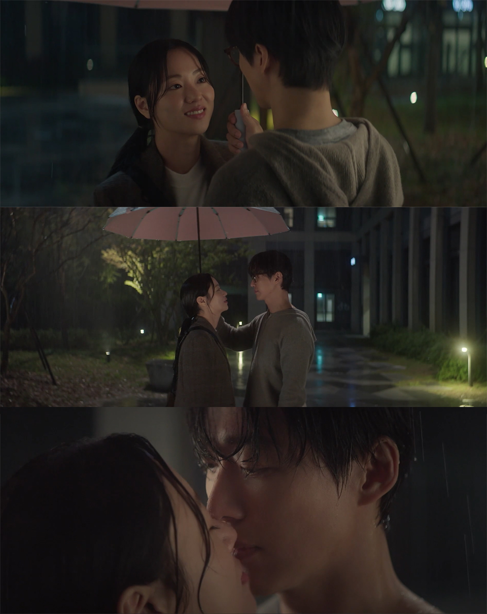 Namkoong Min and Jeon Yeo-been Share a Sweet Kiss in the Rain on 'Our Movie'