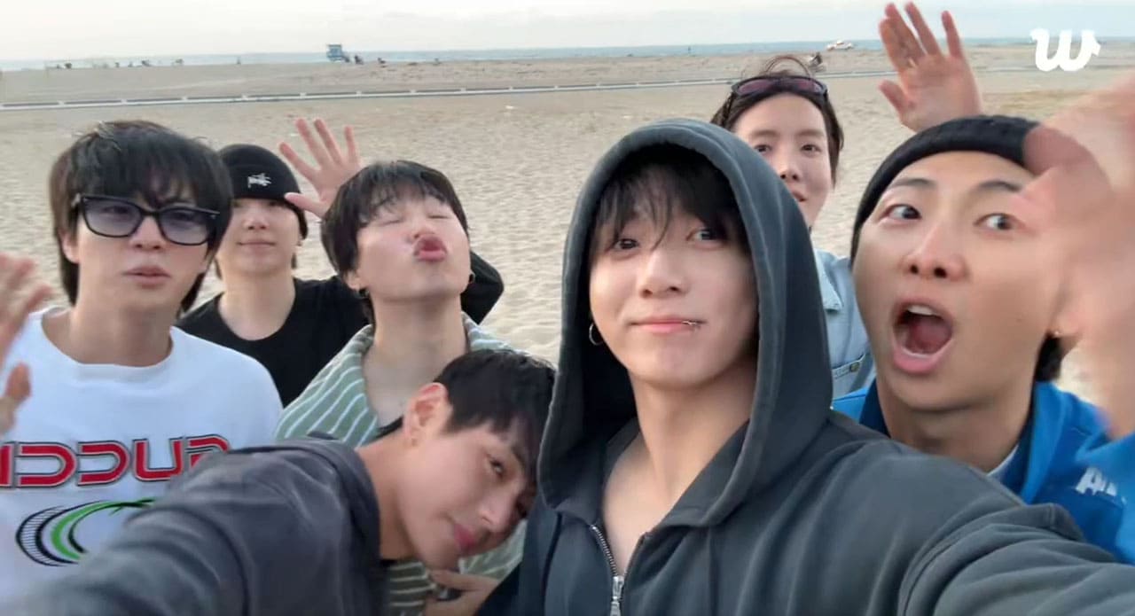 BTS Reunites on an LA Beach: ‘We’re Working Like a Factory These Days’