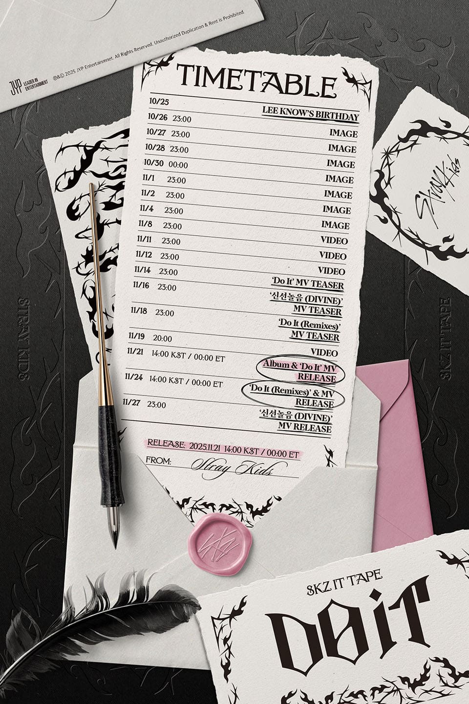 Stray Kids Drop ‘DO IT’ Timetable, Inviting Fans to a Mythical Party